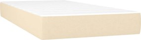 Box spring postel s matrací krémová 120x190 cm textil 3270346