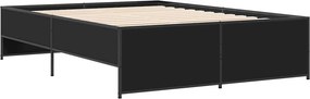 Rám postele černý 135 x 190 cm kompozitní dřevo a kov 3279902
