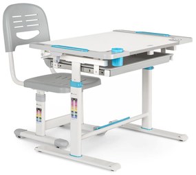 Tommi XL, sada dětského psacího stolku a židle, výškově nastavitelný stůl a ergonomická židle, od 4 - 10 let