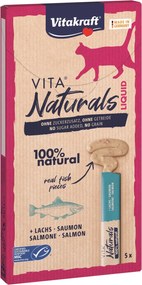 Vitakraft Krémová pochoutka pro kočky Vita Naturals Liquid losos 5 x 15 g
