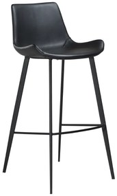 OnaDnes -20% ​​​​​Dan-Form Černá koženková barová židle DAN-FORM Hype 75 cm