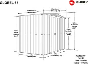 LANIT PLAST, s.r.o. domek GLOBEL 65 ANTRACIT se střešním oknem LG2068