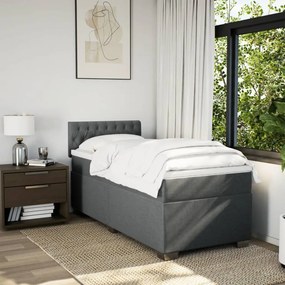Box spring postel s matrací tmavě šedá 80 x 200 cm textil 3285723