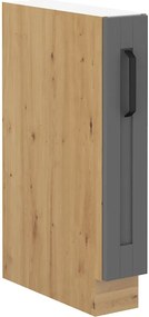 Kuchyňská skříňka LUNA 15 D CARGO BB korpus: dub artisan, barva dvířek: šedá DUST