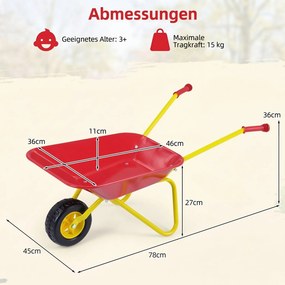 Costway Dětské trakaře plastové terénní pneumatiky indoor outdoor pro kluky