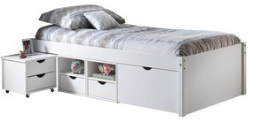 IDEA Multifunkční postel TILL 90x200 bílý lak