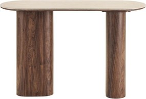 Béžový/tmavě hnědý konzolový stolek s keramickou deskou 40x120 cm Delphi – House Nordic