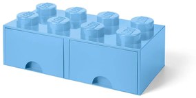Světle modrý úložný box se dvěma šuplíky LEGO®