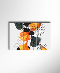 Malvis ® Obraz Grafická koláž Ginkgo ROZMĚR (šířka x výška): třídílný obdélník 150x60 cm