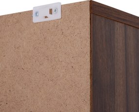HOMCOM CD/DVD regál pro uložení 1116 CD, 36 výškově nastavitelné přihrádky, 102 x 24 x 195 cm, hnědý