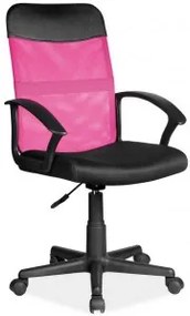 Casarredo Kancelářská židle Q-702 černá/růžová látka