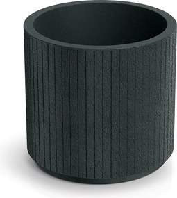 Plastový květináč COROS ROUND tmavě šedý