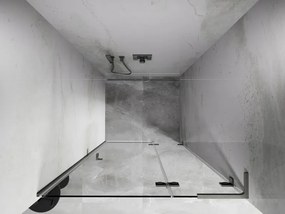 Mexen, Mexen Lunar L pravé otočné sprchové dveře 120 cm, transparentní, broušený nikl - 834L-120-000-97-00-P