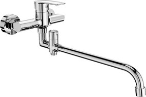 Mereo, Mereo Nástěnná baterie do byt. jádra, Pego, 150 mm, trubkové ramínko o 18 mm - 330 mm, bez přísl., MER-CB60205P