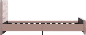 Rám postele růžový samet 100 x 200 cm 286824