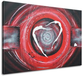 Gario Ručně malovaný obraz Postavy v červeném kruhu Rozměry: 70 x 100 cm