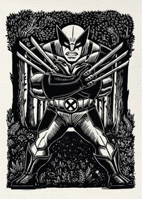Komar Plakát Marvel Wolverine Lino-Cut 50 x 70 cm