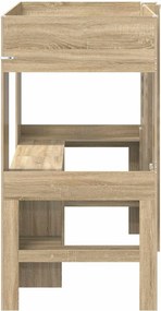 Rám patrové postele se stolem s policí Sonoma dub 90 x 190 cm 3410437