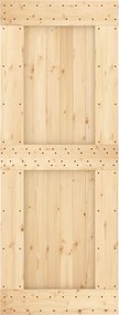 vidaXL Posuvné dveře s kováním 80 x 210 cm masivní borové dřevo [3203111]