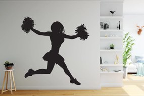 Lepy.cz Samolepka na zeď Cheerleaders Velikost (šířka x výška): 40x40cm, Barevná varianta: Bílá