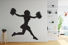 Lepy.cz Samolepka na zeď Cheerleaders Velikost (šířka x výška): 60x60cm, Barevná varianta: Pastelová oranžová