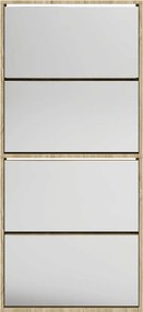 Botník čtyřpatrový zrcadlo dub 63 x 17 x 134 cm 273935