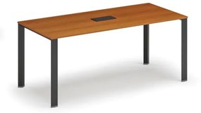 Stůl INFINITY 1800 x 900 x 750, třešeň + stolní zásuvka TYP II, černá