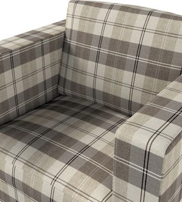 Potah na křesko IKEA Karlanda, krátký barva béžová látka pletený vzor, vzorované