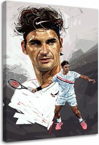 Obraz na plátně, Roger Federer 40x60