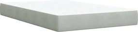 Box spring postel s matrací světle šedá 120x190 cm samet 3287698
