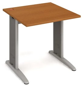Stůl pracovní rovný 80 cm - Hobis Flex FS 800 Dekor stolové desky: třešeň, Barva nohou: Stříbrná