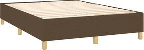Box spring postel s matrací tmavě hnědá 140x200 cm textil 3142660