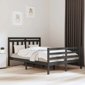 Rám postele šedý masivní dřevo 120 x 190 cm Small Double,  3105287 HangarStore.cz