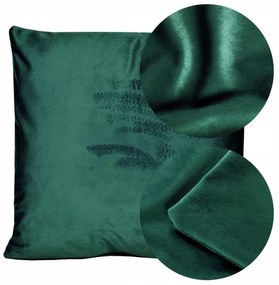 Dekorační povlak na polštář VELVET 40x40 cm, tmavě zelený