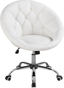 Kancelářská židle – bílá, 71,5 cm (šířka) × 59 cm (hloubka) × 78 cm – 88 cm (výška) (256597641100)