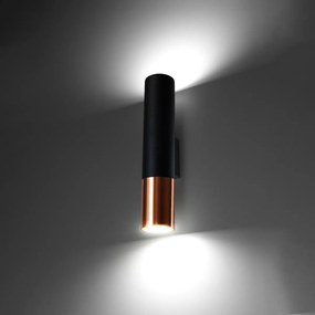 Sollux Lighting Nástěnné svítidlo LOOPEZ černé/měď