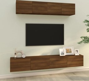 vidaXL 4dílný set TV skříněk kompozitní dřevo [3114534] Barva: šedá sonoma