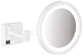 Hansgrohe AddStoris - Kosmetické nástěnné zrcátko s LED osvětlením, matná bílá 41790700