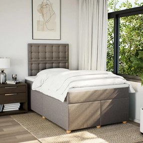 Box spring postel s matrací taupe 120x190 cm textil 3293537