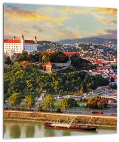 Obraz - Panorama Bratislavy, Slovensko (30x30 cm)