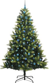 Umělý skládací vánoční stromeček 300 LED Zelená 240 cm PVC a PE 3396016