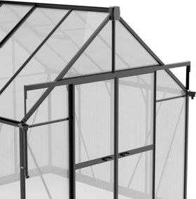 Skleník 234 x 244 x 312 cm, zesílená konstrukce, polykarbonát 6 mm