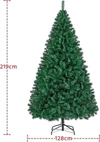 Umělý vánoční stromek Yaheetech – zelená, 7 ft (267407251833)