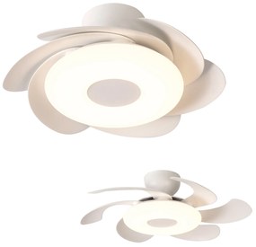 Mantra Flower, rozvinovací ventilátor se svítidlem a dálk. ovladačem, LED 24W 2700-5000K, bílá, průměr 50/79cm