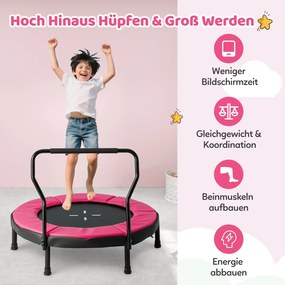 Costway Ø102 cm dětská trampolína fitness trampolína vnitřní s odnímatelnou