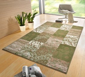 Hanse Home, Kusový koberec Gloria 105521 Green Creme, 80x150, zelená, chodba / předsíň