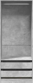 Šatní skříň betonově šedá 80 x 50 x 200 cm kompozitní dřevo 3307750
