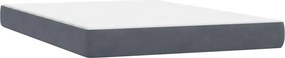 Box spring postel s matrací tmavě šedá 160x210 cm samet 3316600