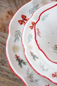 Vánoční keramický jídelní talíř Chalet de Noël – Ø 28*3 cm