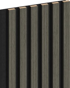 Mexen Lam-F, akustické stěnové lamely 275 × 30 cm, plstěný podklad 8 mm, technická dýha, dub onyxový, S105-275307-3015-010